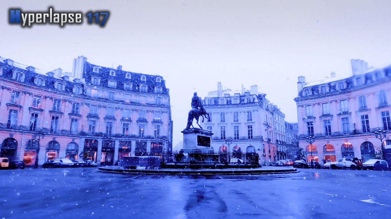 Hyperlapse Walk In Paris: Snow in Paris, November 2024 - YouTube