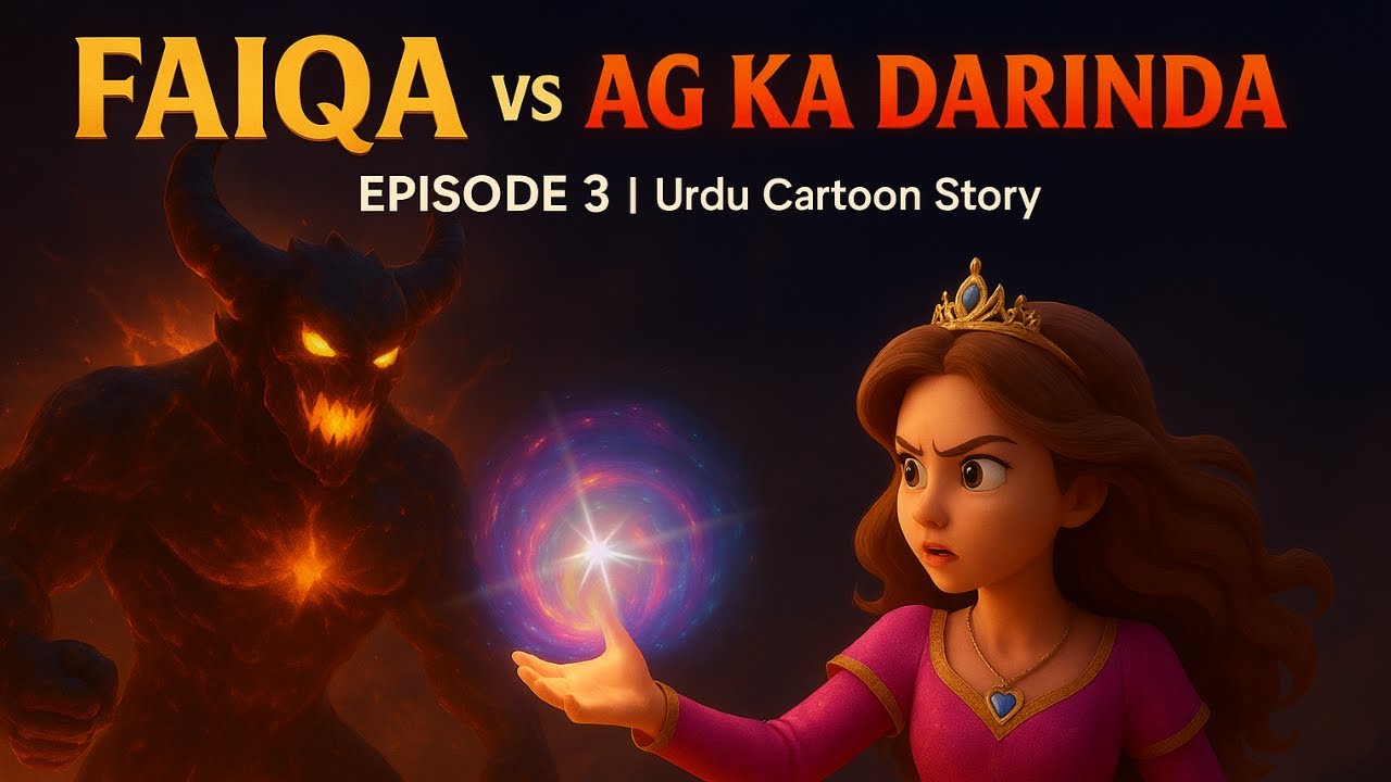 Faiqa vs Aag Ka Darinda | Urdu Cartoon Story | Magical Princess Battle ...