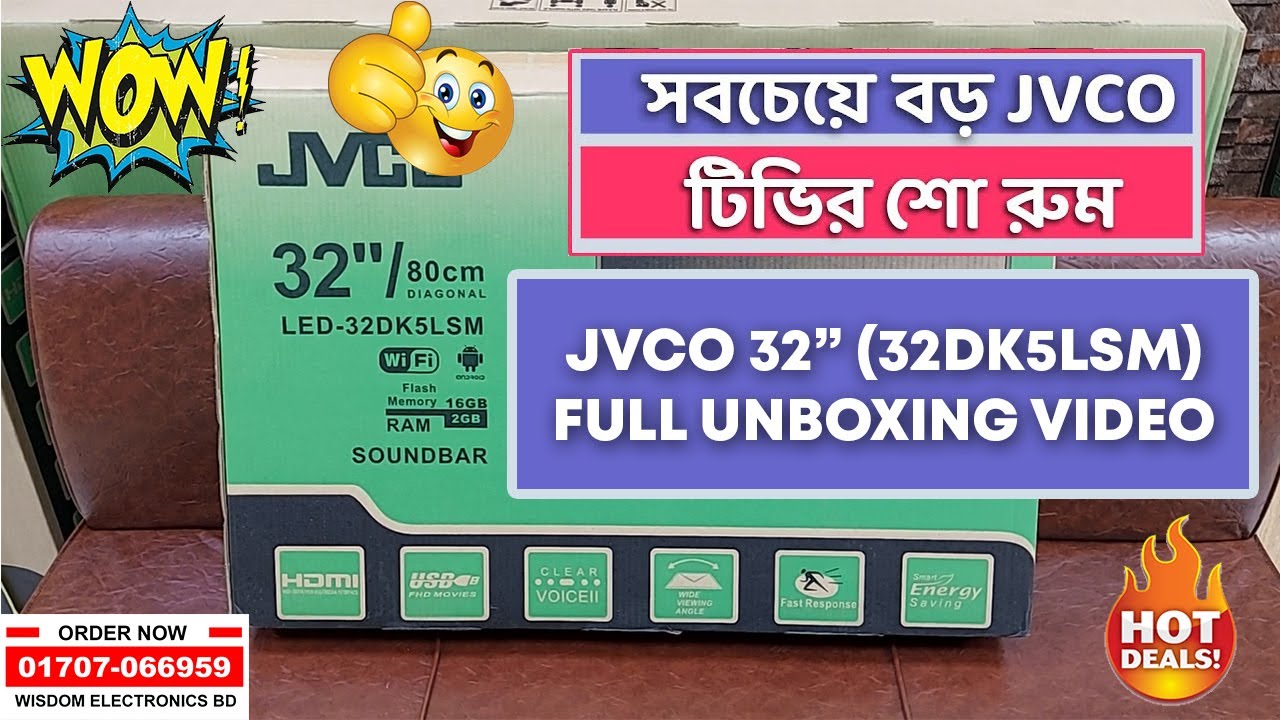 JVCO 32" Smart 4K LED TV (32DK5LSM) Voice Control | Full Unboxing 2021 ...