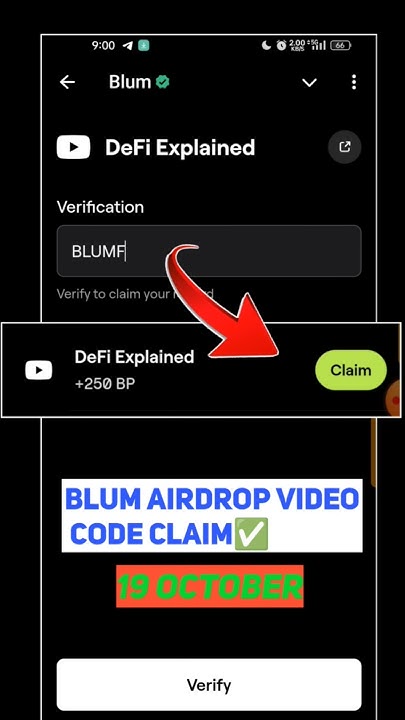 DeFi Explained Blum Video Code | Blum New Video Code | Blum Listing Date | Token Burning 19 ...