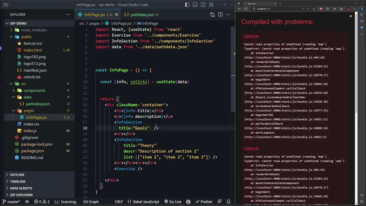 Interactive story path - 2 - useState, JSON data and services - YouTube