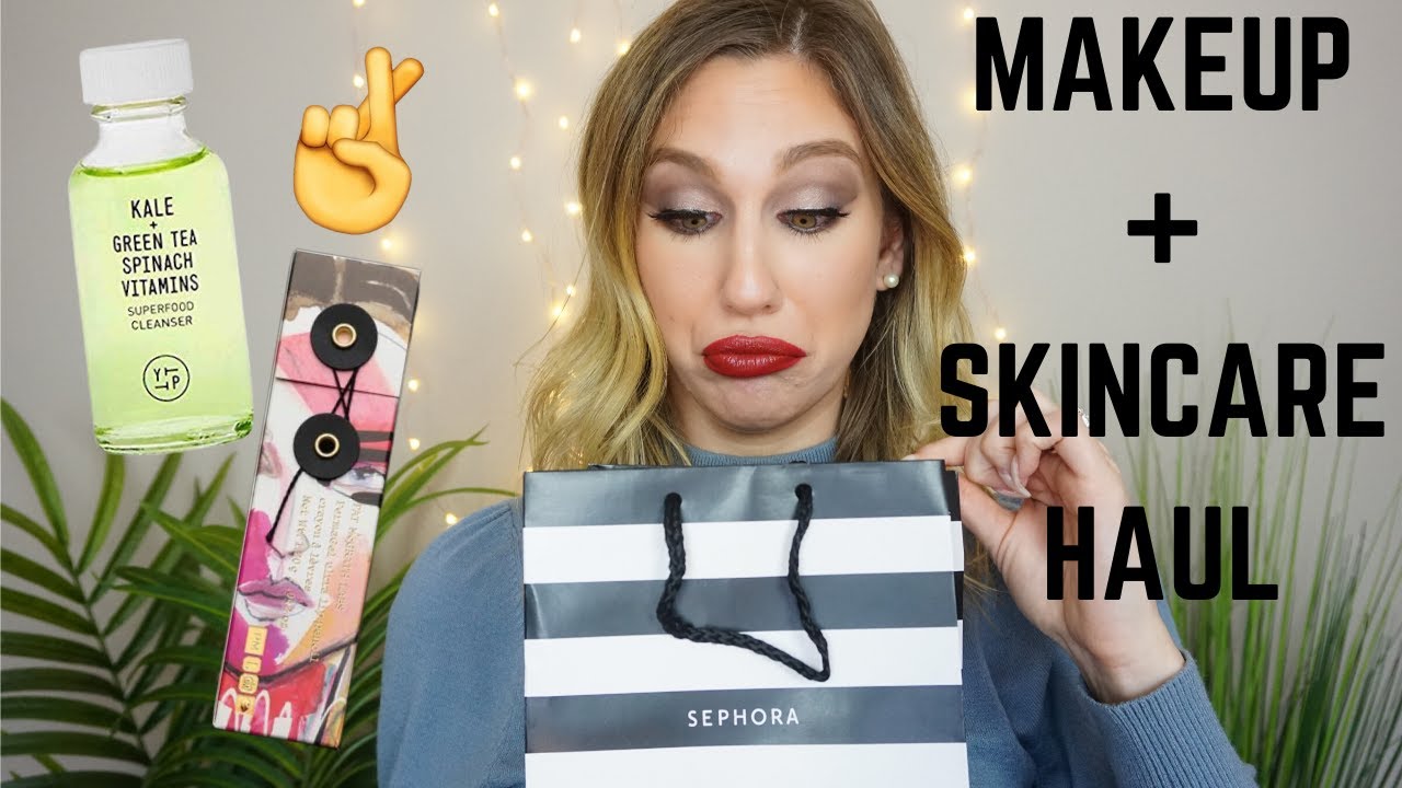 NEW SEPHORA HAUL MAKEUP + SKINCARE - YouTube