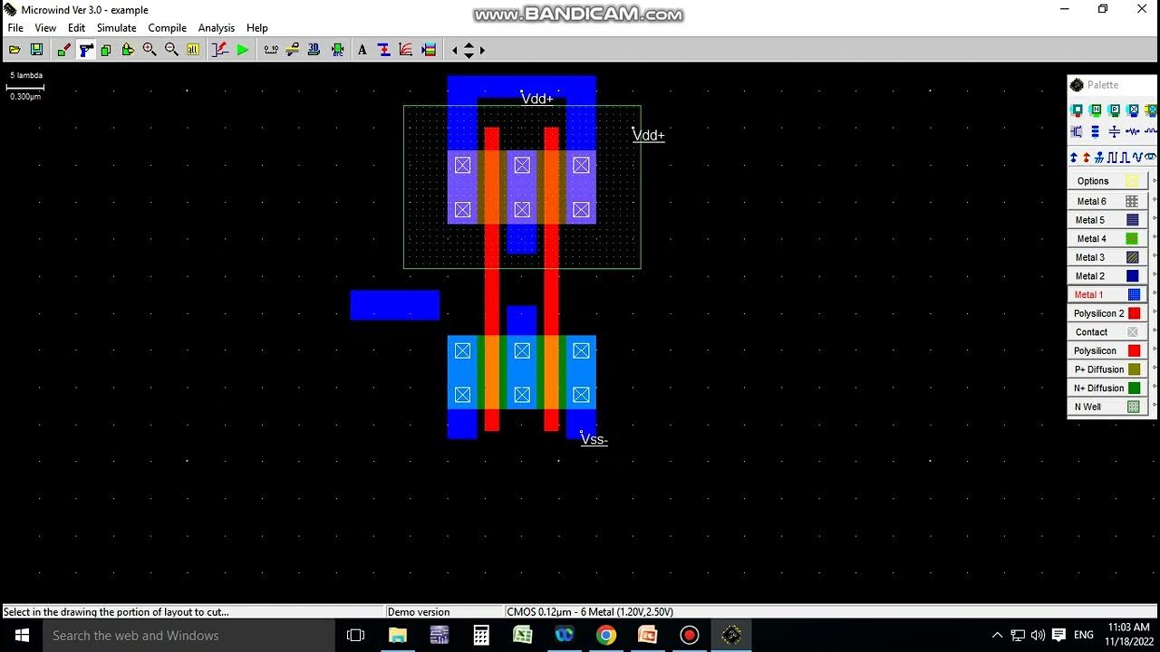 NAND GATE SIMULATION USING MICROWIND - YouTube