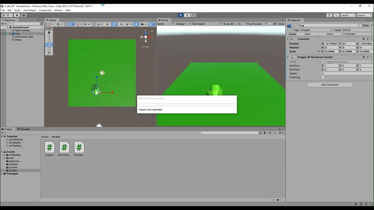 Frogger Movement 3D Using Grids Unity - YouTube