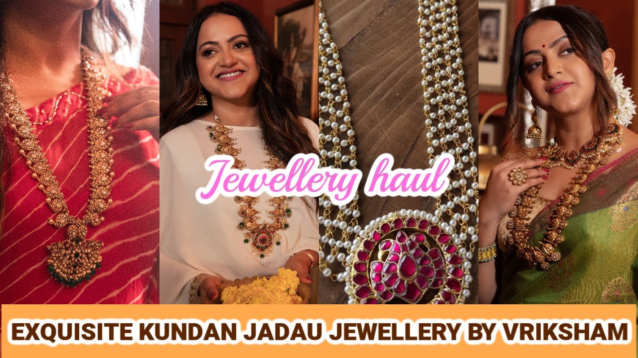 MY VRIKSHAM JEWELLERY COLLECTION PART 2. | NEW KUNDAN JADAU JEWELLERY ...