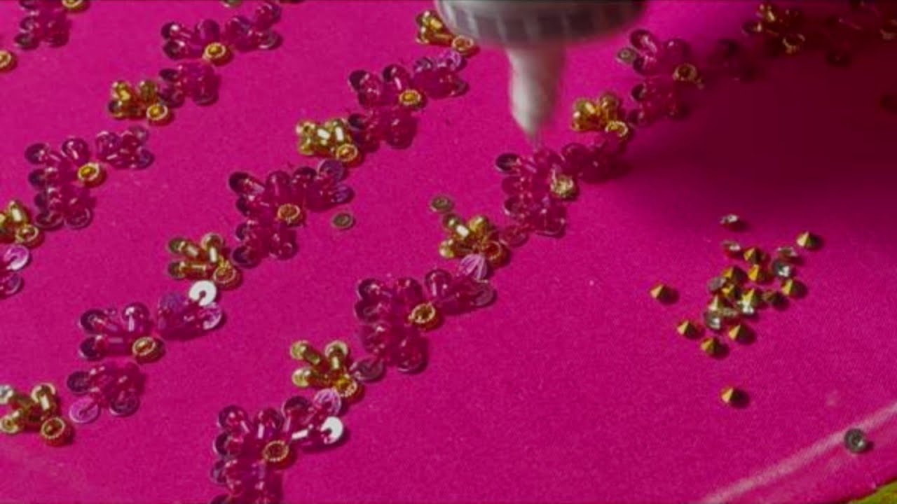 Very easy Sequence and thread work using normal needle same like aari ...