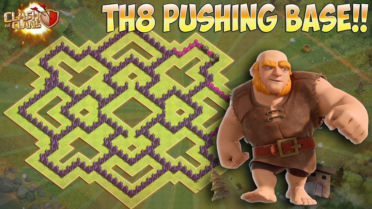 Town Hall 8 | "SYMMETRICAL BASE!!!" | Th8 BEST and ORIGINAL Pushing ...