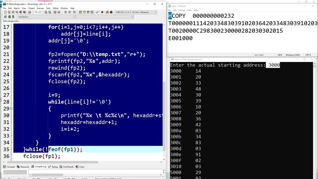 Relocating Loader - C Program - YouTube
