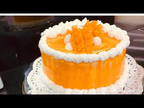 Mango mirror cake - YouTube