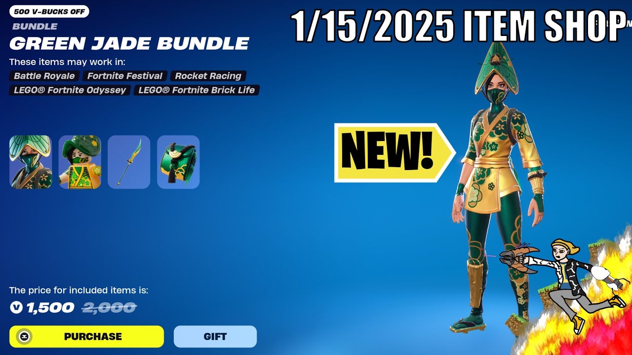 *NEW* Green Jade Outfit Bundle! | Fortnite Item Shop (15/1/2025) - YouTube
