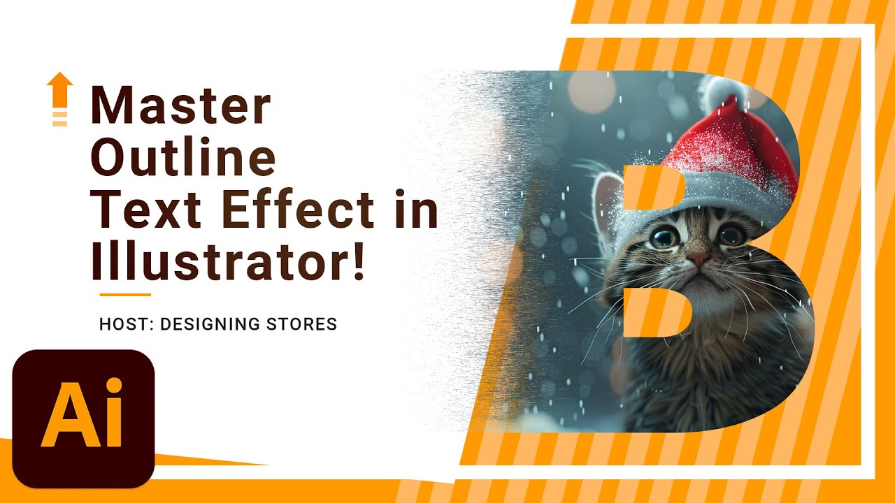 How to Create an Outline Text Effect in Illustrator | Illustrator ...