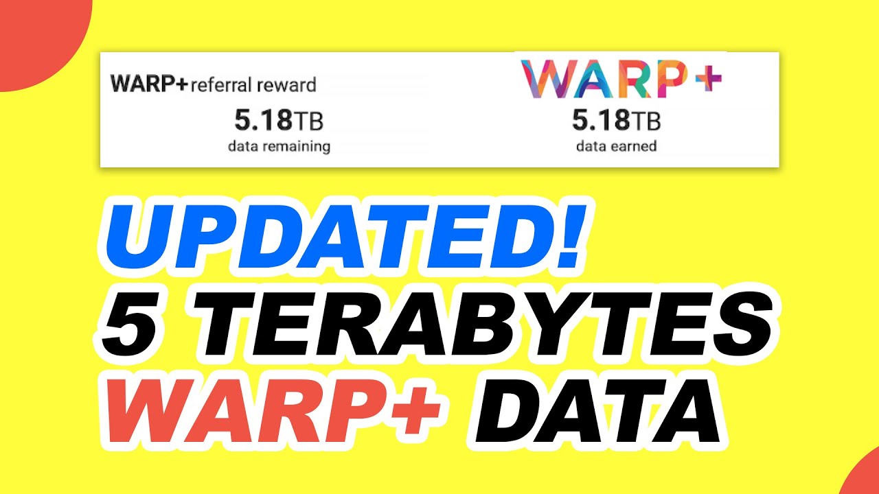 UPDATE WARP+ DATA | 5TB BANDWITH WARP+ | FREE KEY WARP+ UPDATE - YouTube