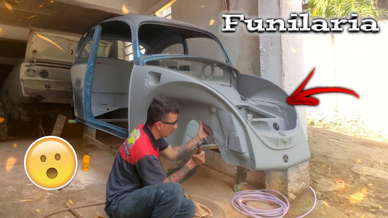 FUNILARIA E PREPARAÇÃO DA LATERAL DO FUSCA 72 - GARAGE1001 - YouTube