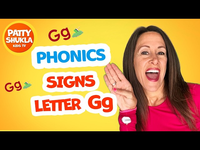 Phonics Alphabet Letter G Sign Lanugage for Babies Learn to Read with ...