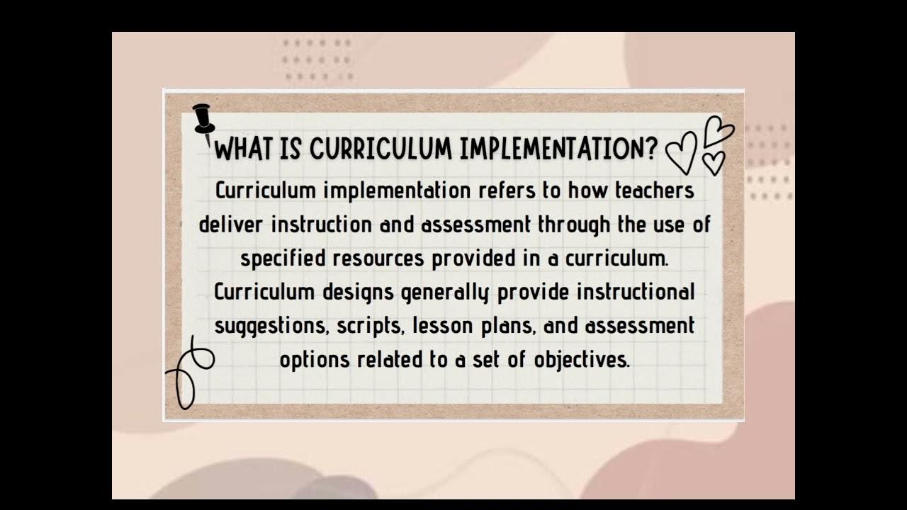 Unit 3: Curriculum Implementation (Models of Implementation) - YouTube