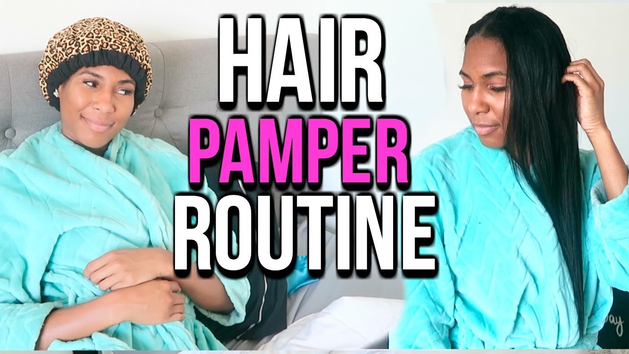 HAIR PAMPER ROUTINE FOR HAIR GROWTH| SELF CARE - YouTube