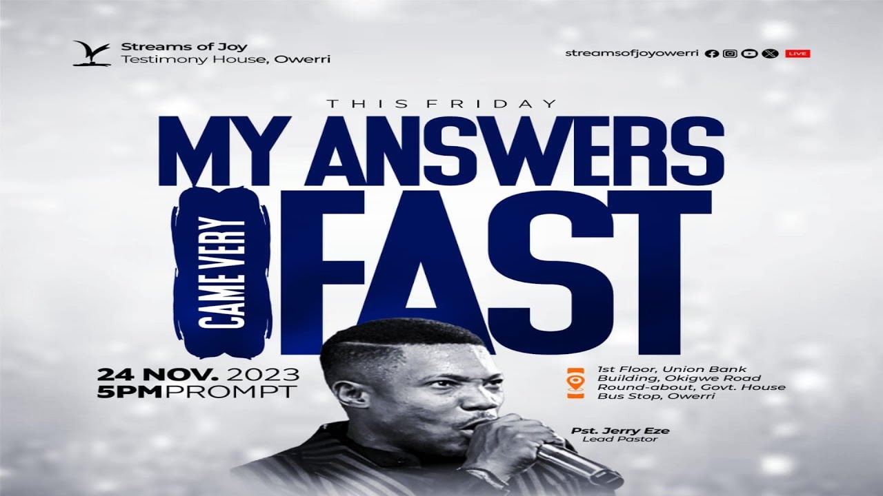 MY ANSWERS CAME VERY FAST || FRIDAY PRAYERS || 24TH NOVEMBER, 2023 ...