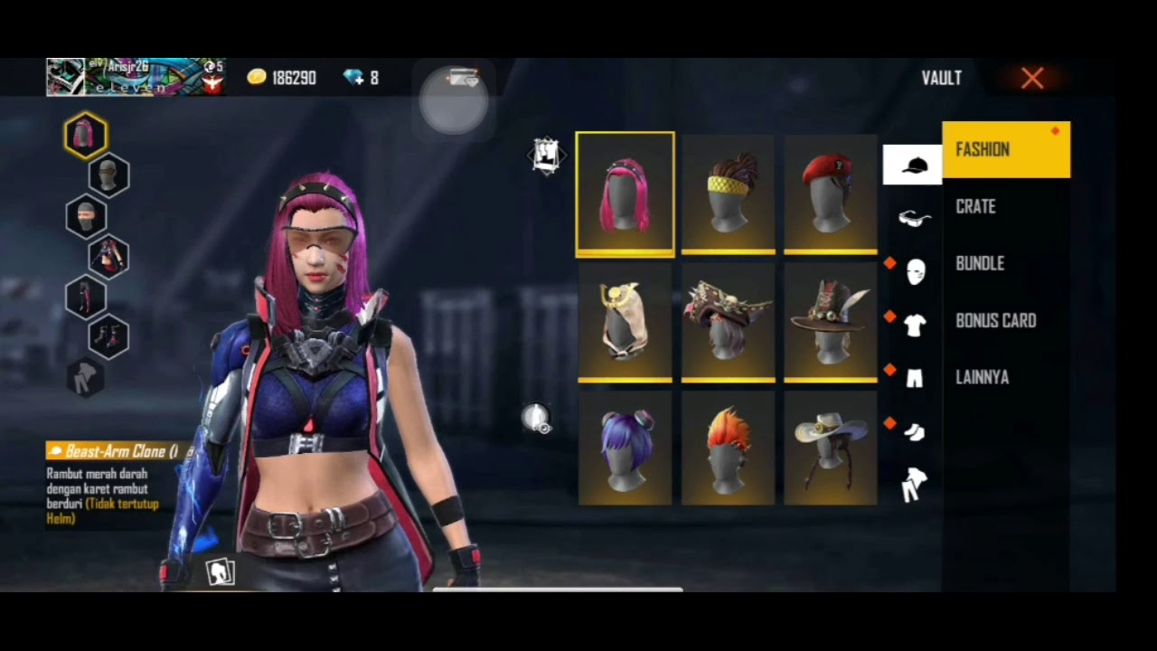 Gacha dan Review Bundle Beast-Arm Clone Diamond Royale - Free Fire ...