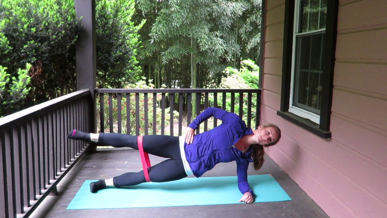 Side plank with hip abduction hold - YouTube