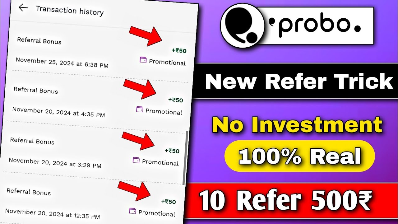 Probo Refer se paise kaise kamaye | probo refer and earn tricks | How ...
