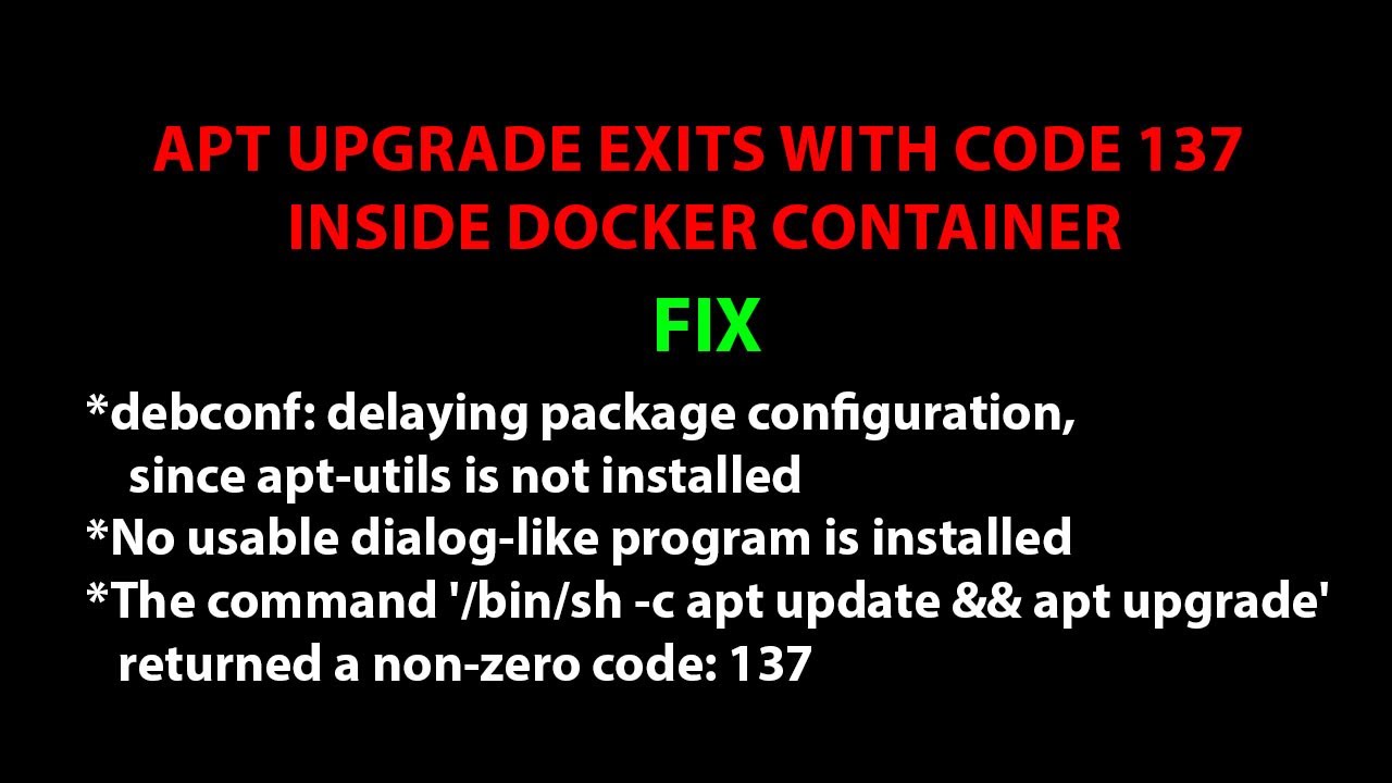 DEBIAN ERROR FIX The Command bin sh c Apt Update Apt Upgrade