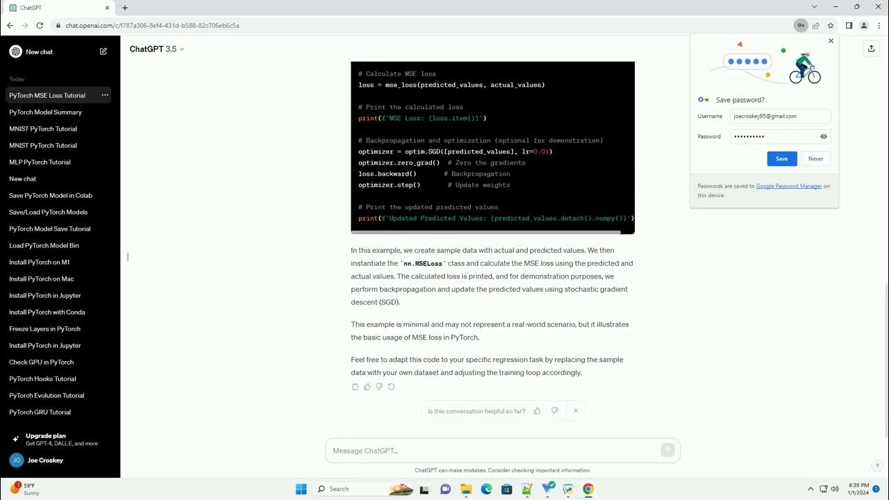 mse loss in pytorch - YouTube