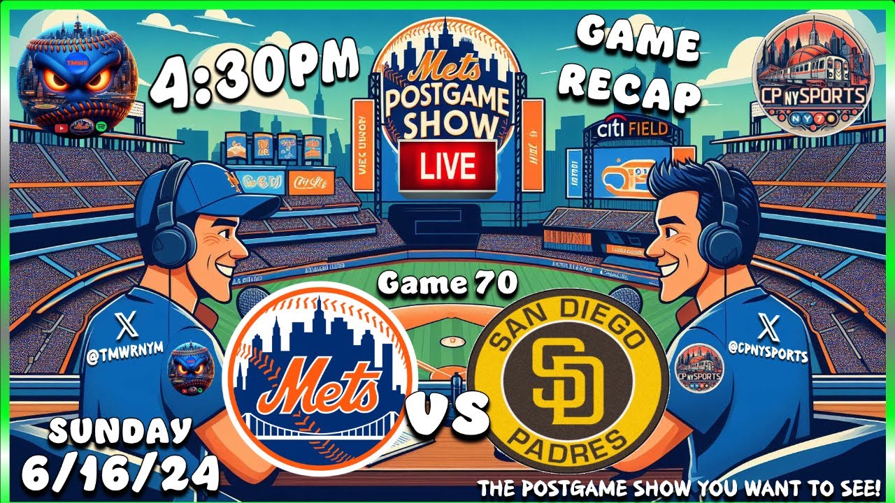 Mets PostGame Show | 6-16-24 | Mets vs padres | Mets Padres Series ...