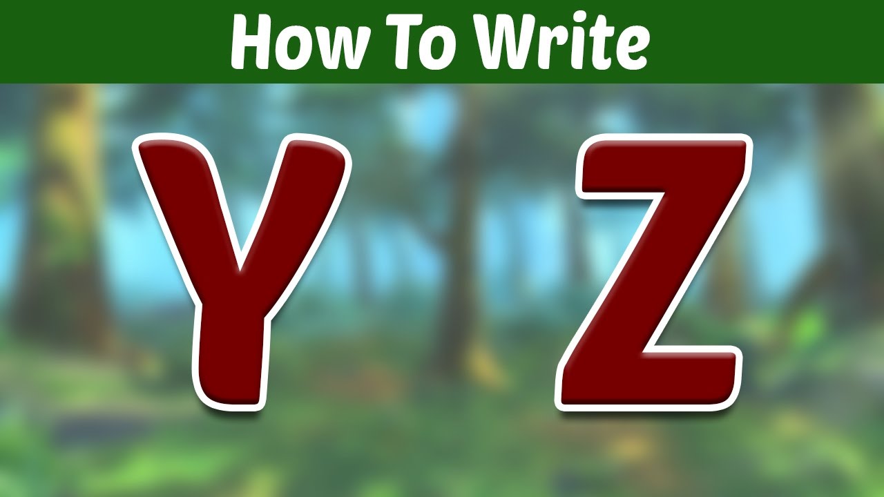 Alphabets & How To Write YZ| Learn how to write Alphabets - YouTube