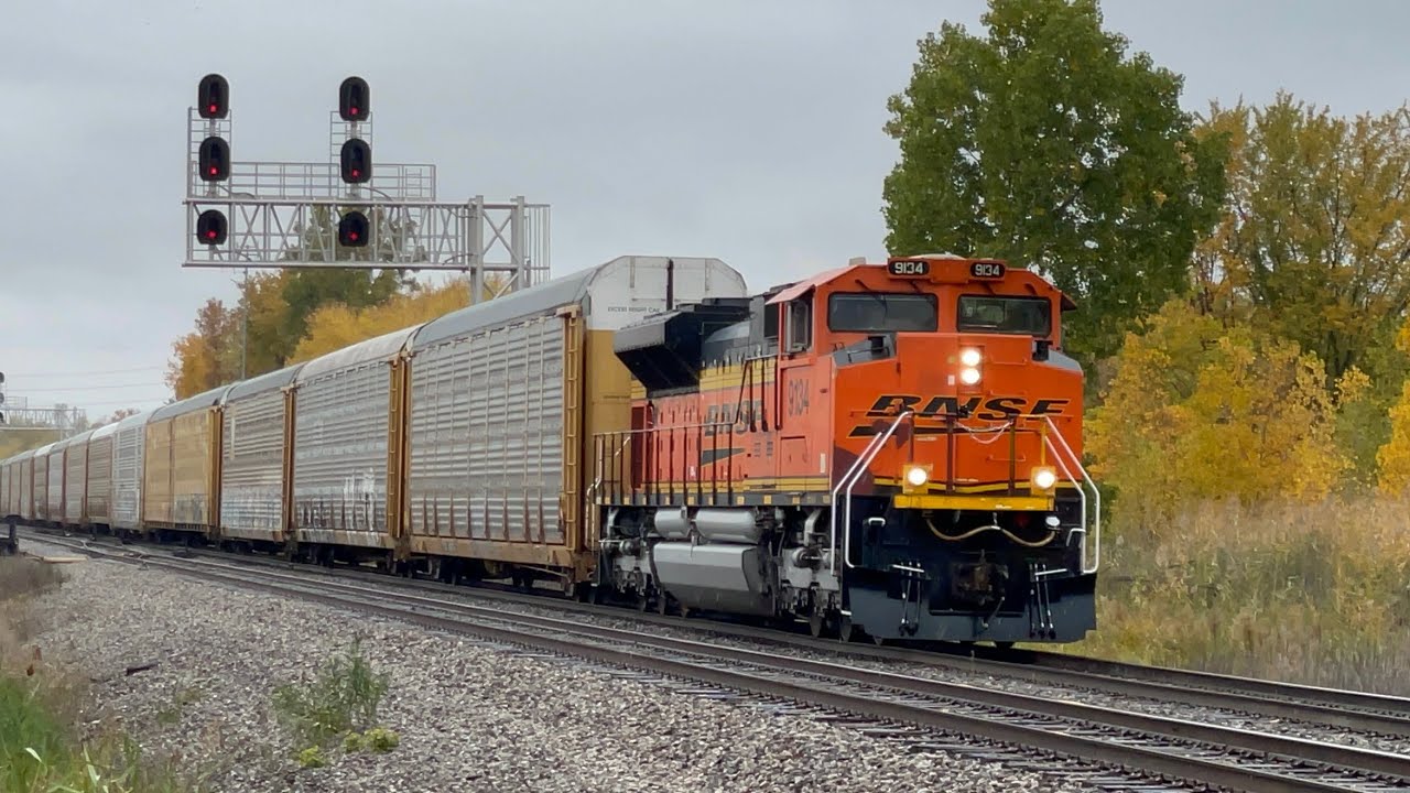 BNSF 9134 Leads CP 234 on the Wabash Sub! - YouTube