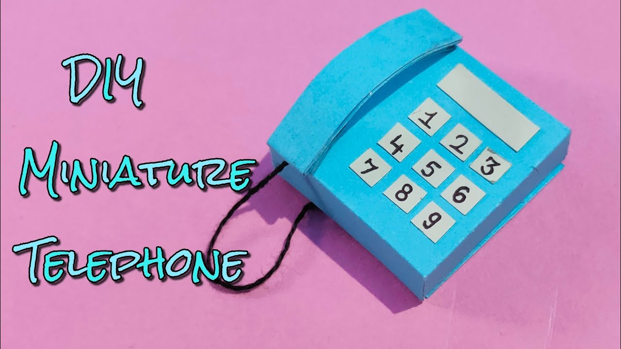 Diy Miniature Telephone With Paper Cute Diys Prachi Art And Craft Youtube
