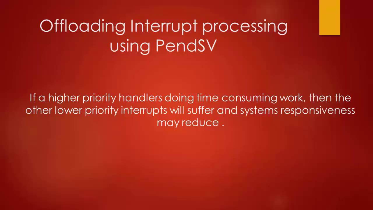 Arm Cortex M4 Pendsv System Exceptionunderstanding With Animation