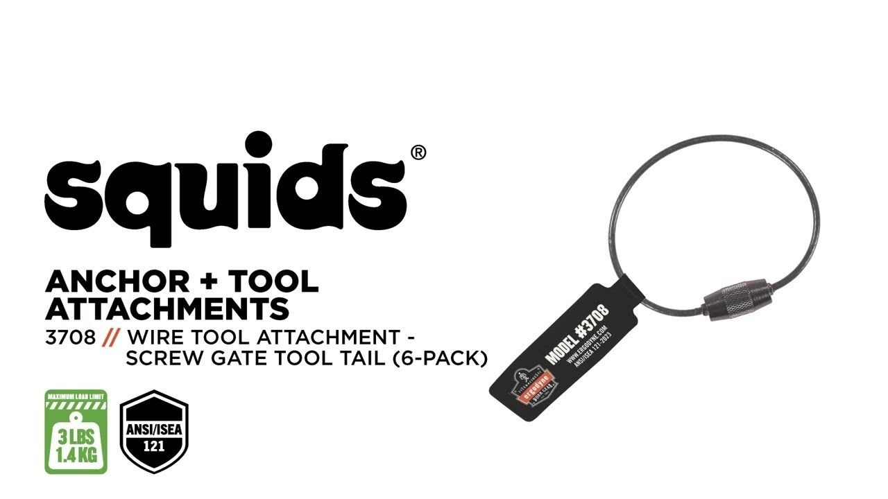 Squids 3708 Wire Tool Attachments Easily Tether Tools with No Tape or ...