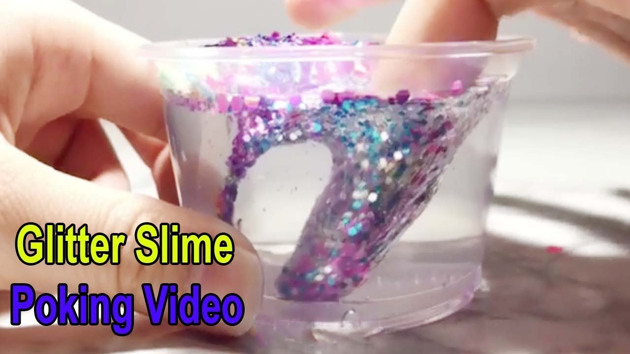 Colorful Glitter Slime Video | Most Satisfying Slime Poking ASMR Video ...
