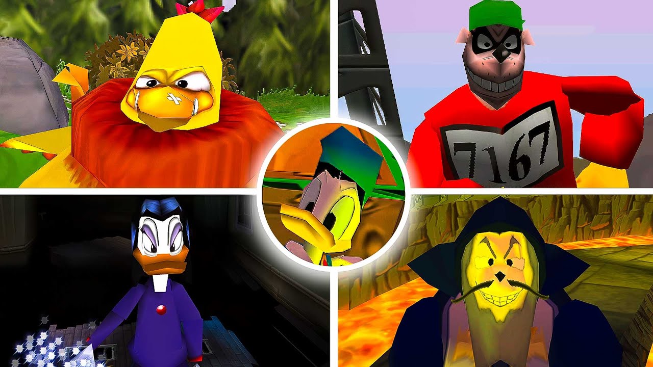 Donald Duck Goin' Quackers - All Bosses | All Boss Fights + Ending [4K ...