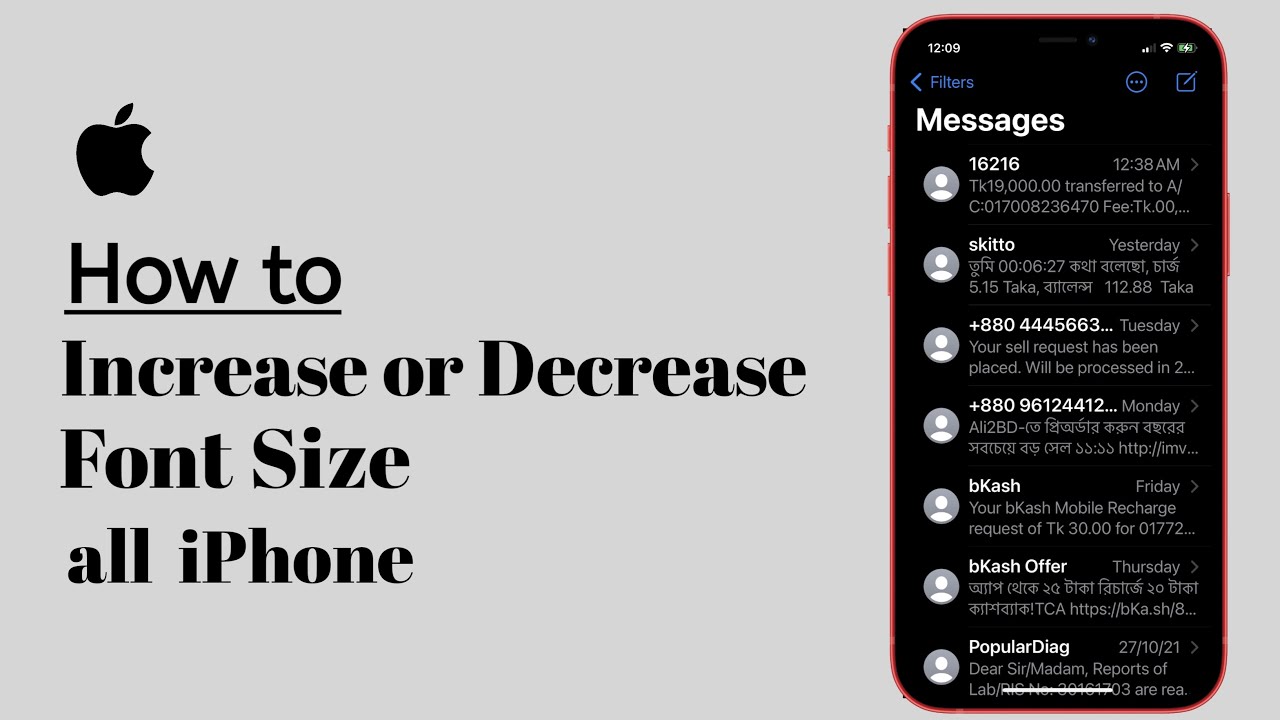 Iphone 13 13 Pro How To Increase Decrease Text Messages Font Size Iphone 13 13 Pro How To Increase Decrease Text Messages Font Size