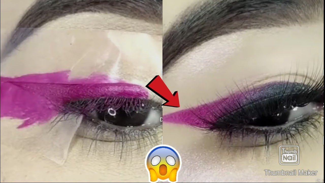 Eyeliner Tutorial with Lipstick 😱 | Eyeliner hack ️ #makeup #beauty # ...