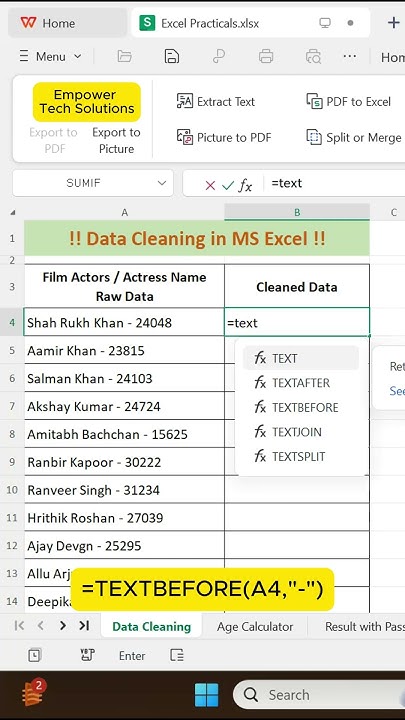 How to use Data Cleaning Technique in MS Excel | #excel #exceltips #exceltricks #xl # ...