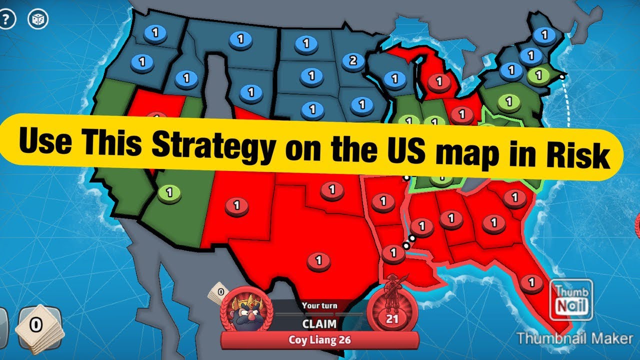 Best Strategy for the USA Map 🇺🇸 in Risk Global Domination! New series ...