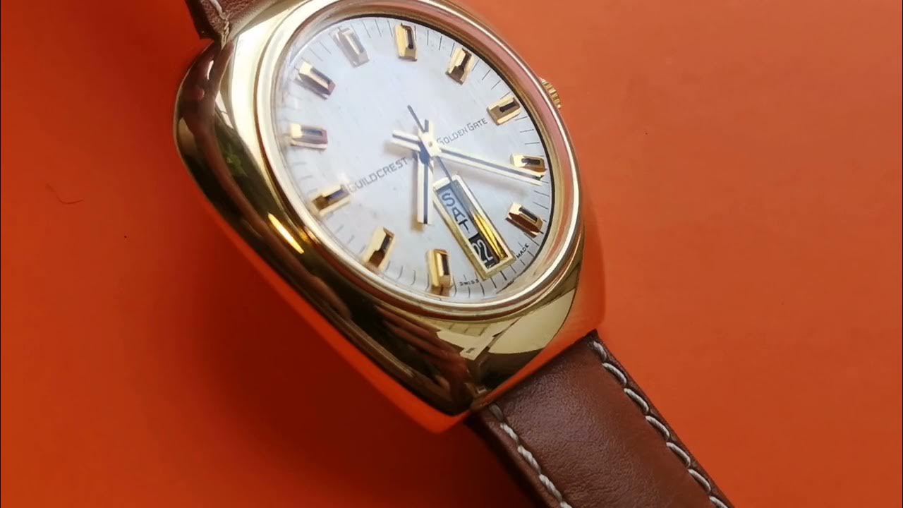 Swiss vintage watch Guildcrest Golden Gate (Rado Golden Gate) 1970's movement Rado59 (AS 1859 ...