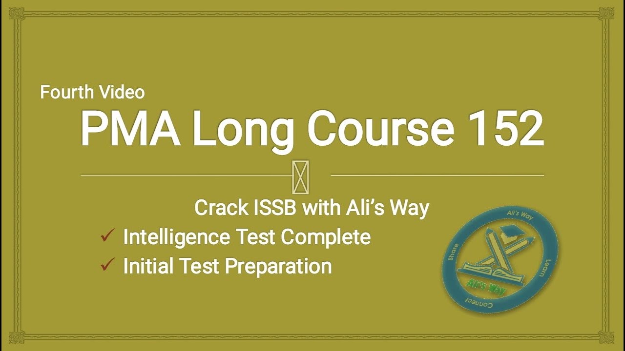 PMA Long Course 152|Verbal & Non Verbal Intelligence test complete ...