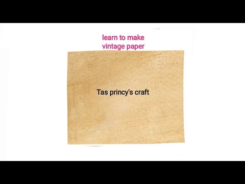 How to make vintage paper📄/school projects/easy craft ideas/art/craft ...