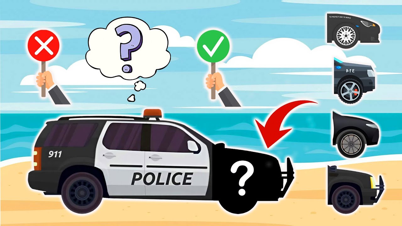 Find the front of Police Car | Police Vehicles - YouTube