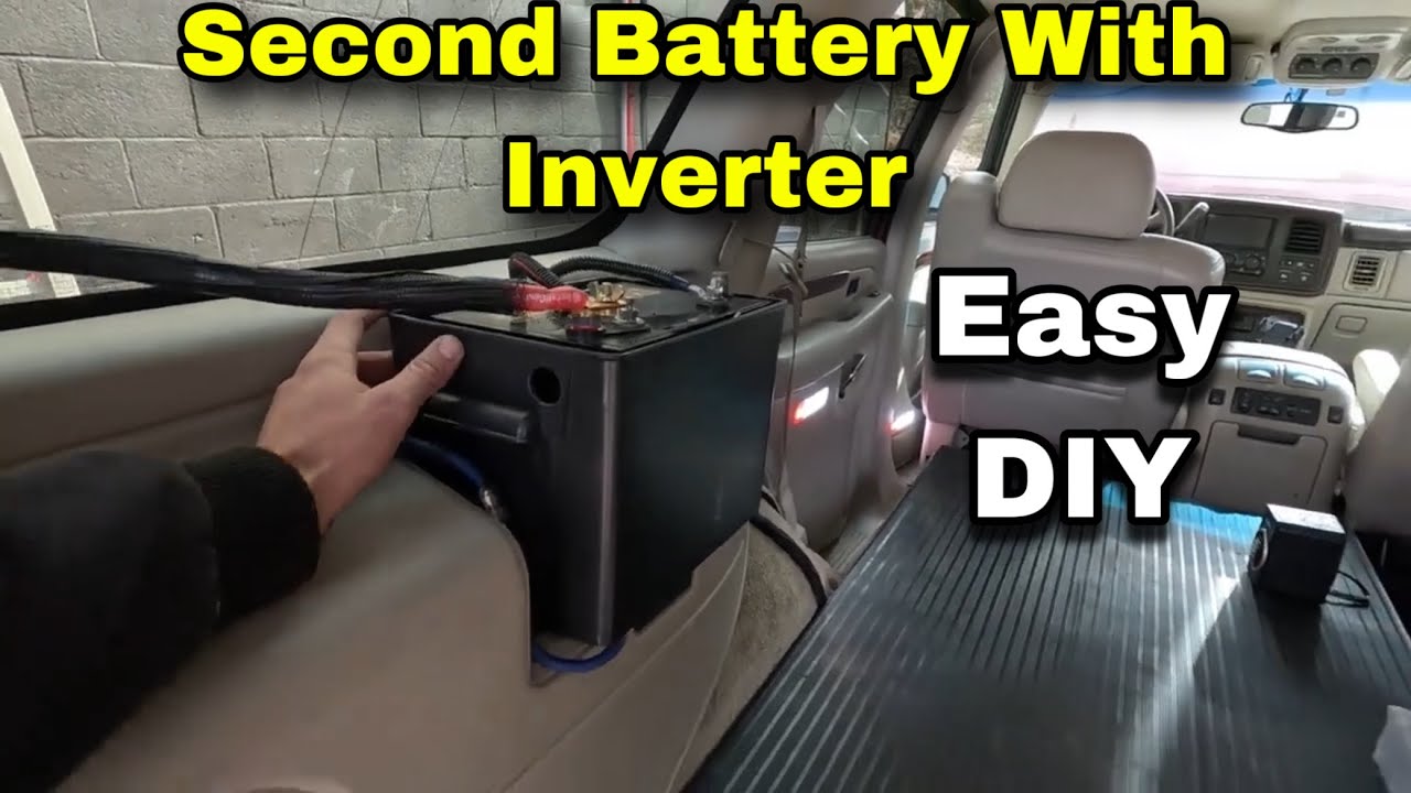 Second Battery Setup with Inverter #diy #overlanding - YouTube