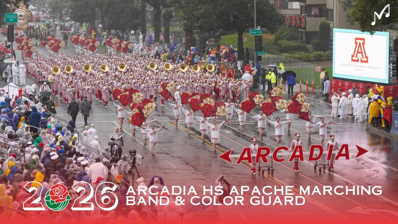 Arcadia HS Apache Marching Band & Color Guard | 2026 Pasadena Rose ...