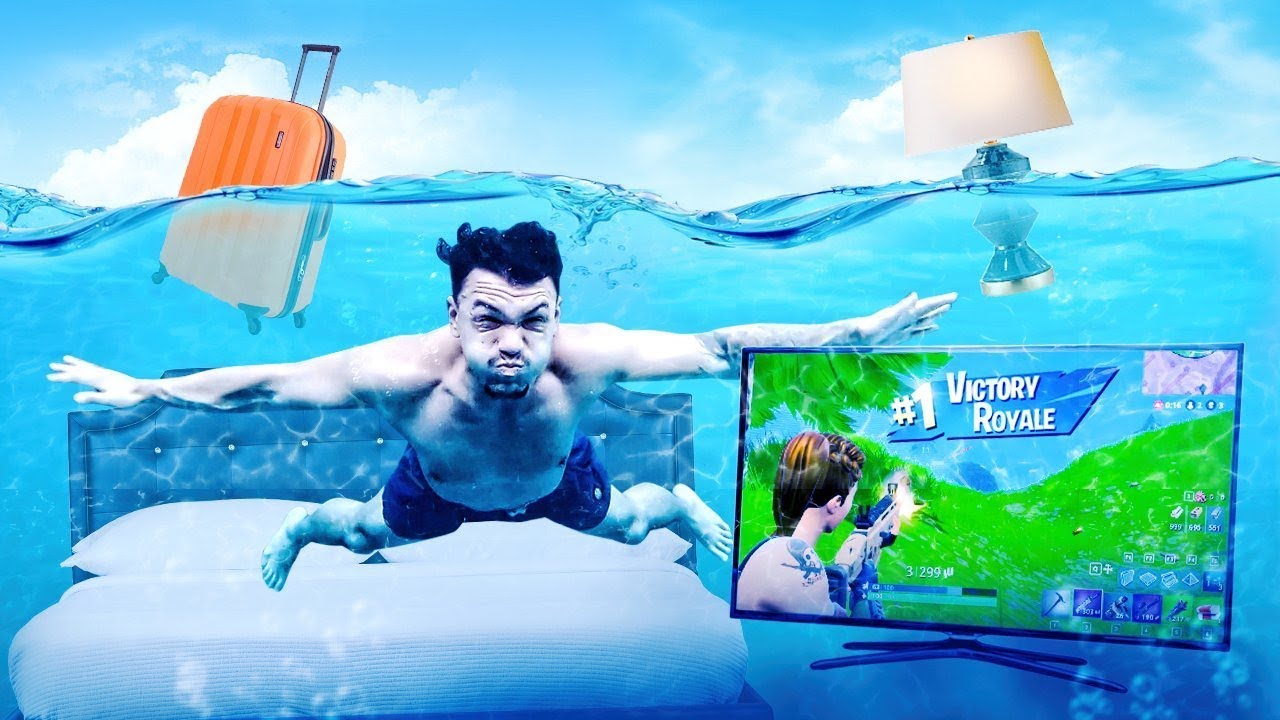MOVING FAZE JARVIS FORTNITE GAMING SET-UP UNDERWATER *PRANK* - YouTube