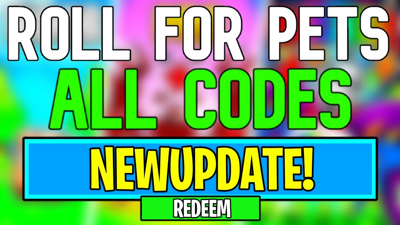 New Roll For Pets Codes | Roblox Roll For Pets Codes (May 2024) - YouTube