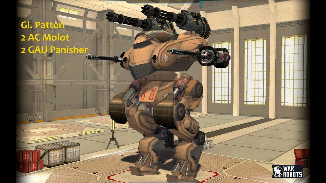 Gl. Patton with 2 AC Molot and 2 Gau Panisher. War Robots. - YouTube