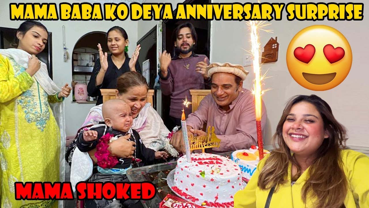 Mama Baba Ko Deya Anniversary Surprise 😍Mama Shocked 😮 - YouTube