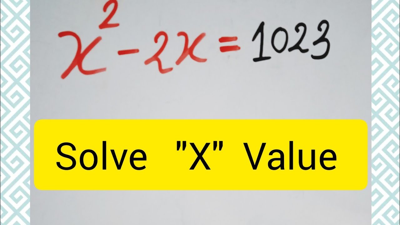 Basic Algebraic Problem Solution - YouTube