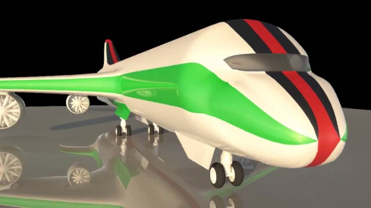 Plane 360 3D tour mockvik animation - YouTube